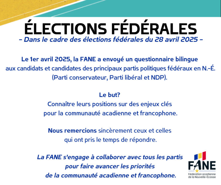 Élections fédérales 2025 – FANE